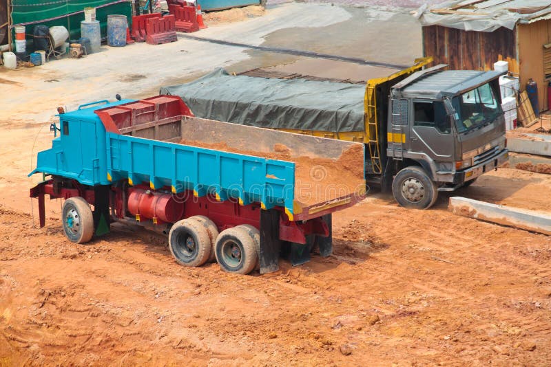 Construction lorry on site stock image. Image of dirty - 21751057