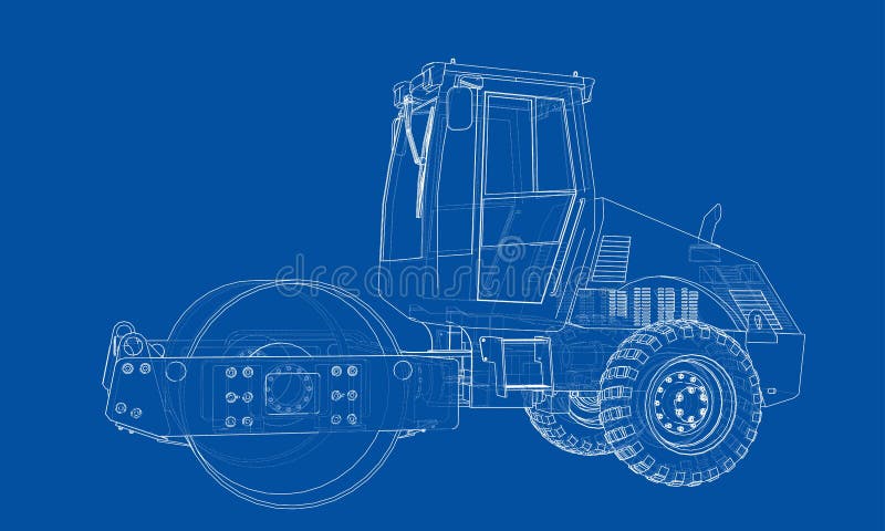 Construction Machine. Asphalt Compactor Vector Stock Vector ...