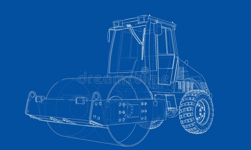 Construction Machine. Asphalt Compactor Vector Stock Vector ...