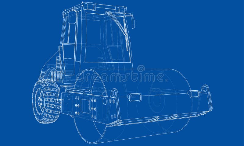 Asphalt Paver Machine Isolated Vector Stock Illustrations – 485 Asphalt ...