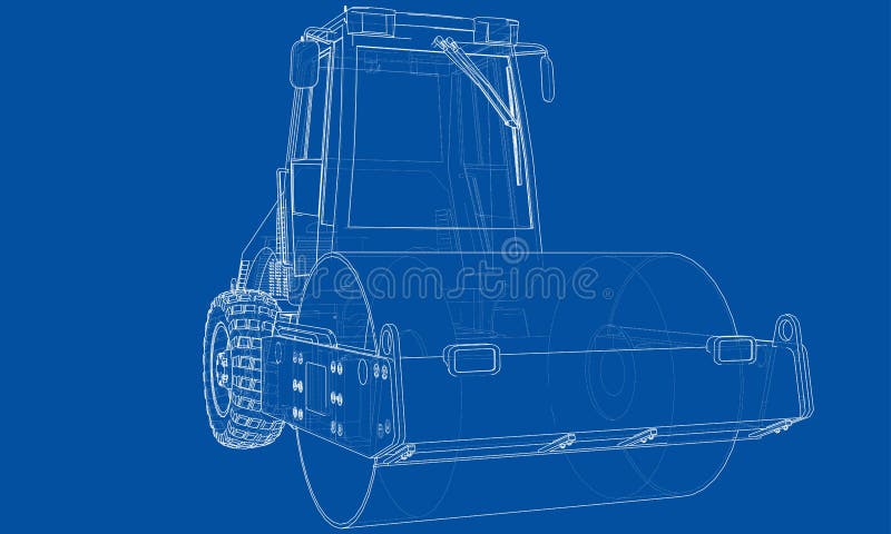 Asphalt Paver Machine Isolated Vector Stock Illustrations – 485 Asphalt ...