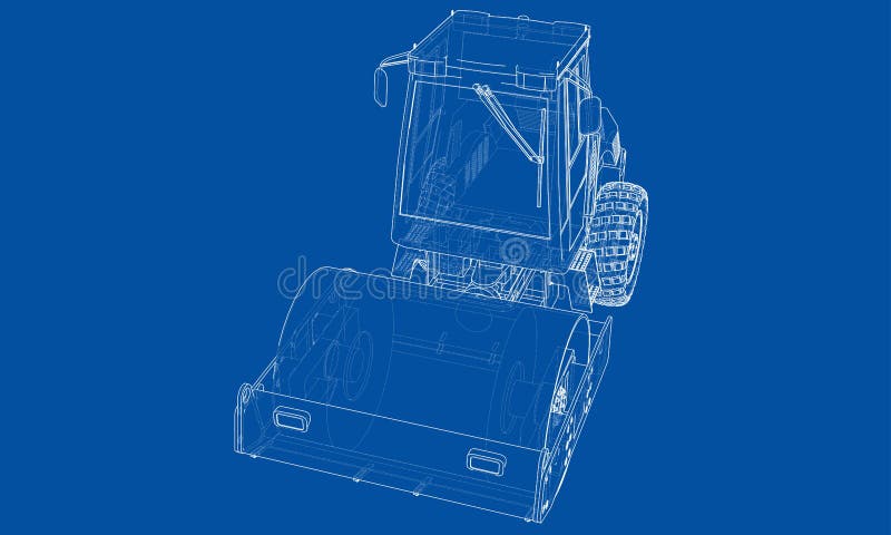 Asphalt Paver Machine Isolated Vector Stock Illustrations – 485 Asphalt ...