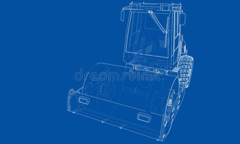 Asphalt Paver Machine Isolated Vector Stock Illustrations – 485 Asphalt ...