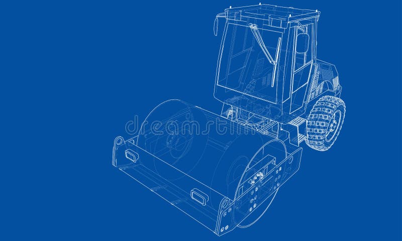 Asphalt Paver Machine Isolated Vector Stock Illustrations – 485 Asphalt ...