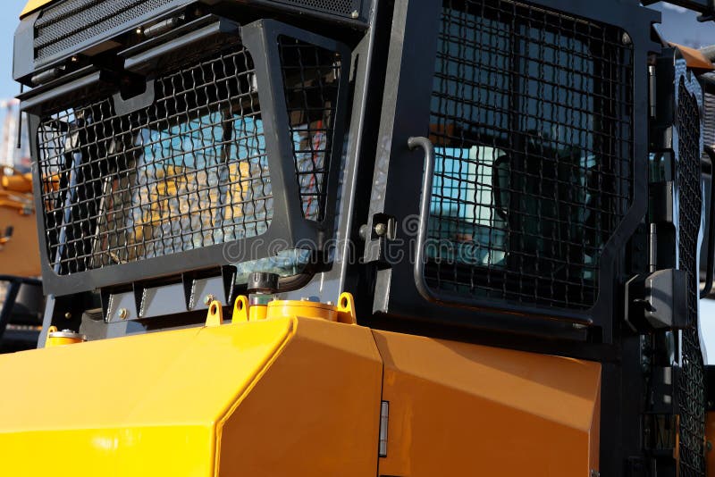 Construction machine cab stock photo. Image of protective - 326716712