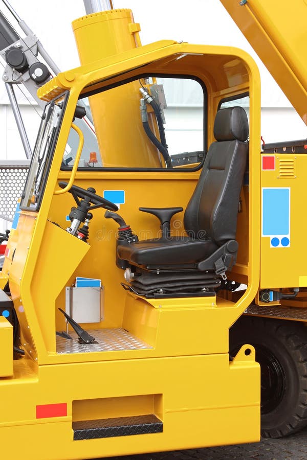 Construction machine cabin stock image. Image of machine - 44007541