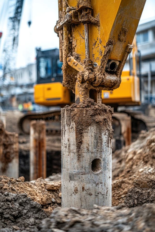 Construction Machine Close Up Stock Image - Image of workers ...