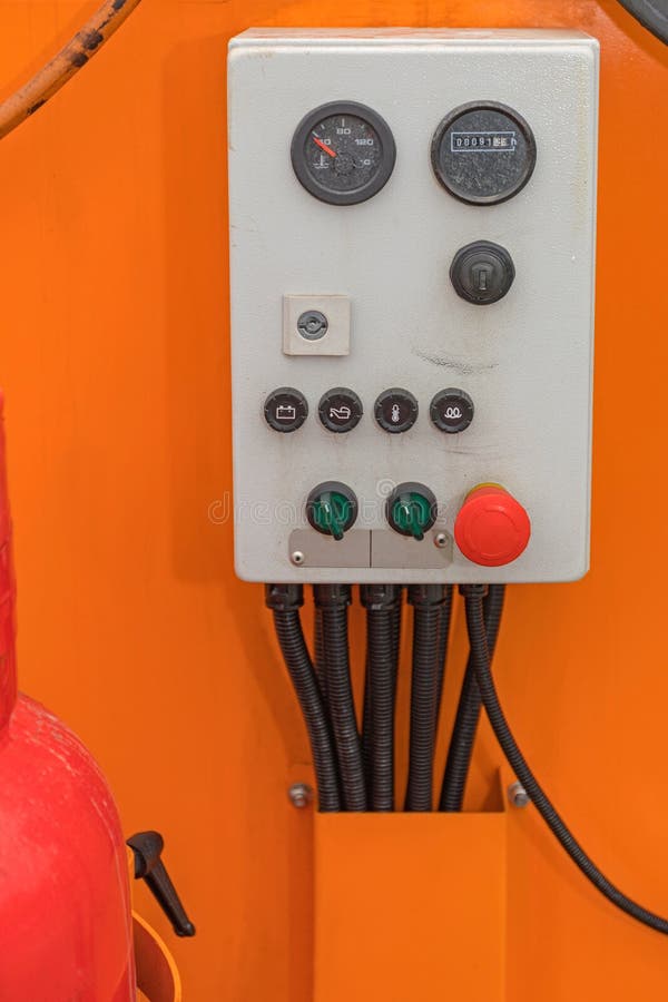 Construction Machine Control Stock Photo - Image of counter, power ...
