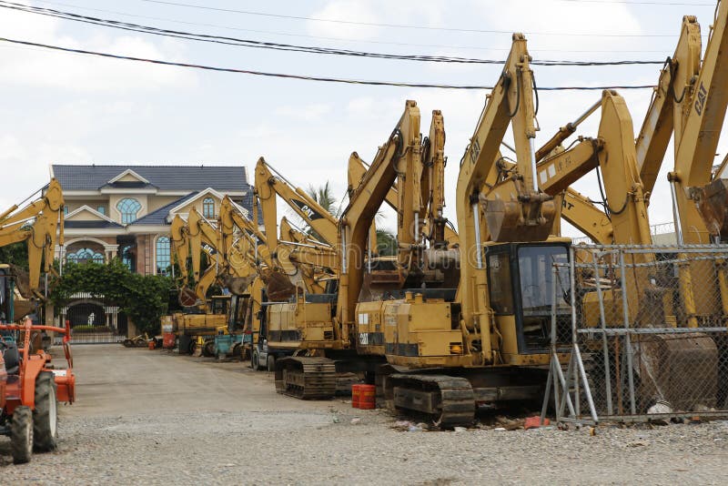 Construction Machine in Parking Editorial Image - Image of penh ...