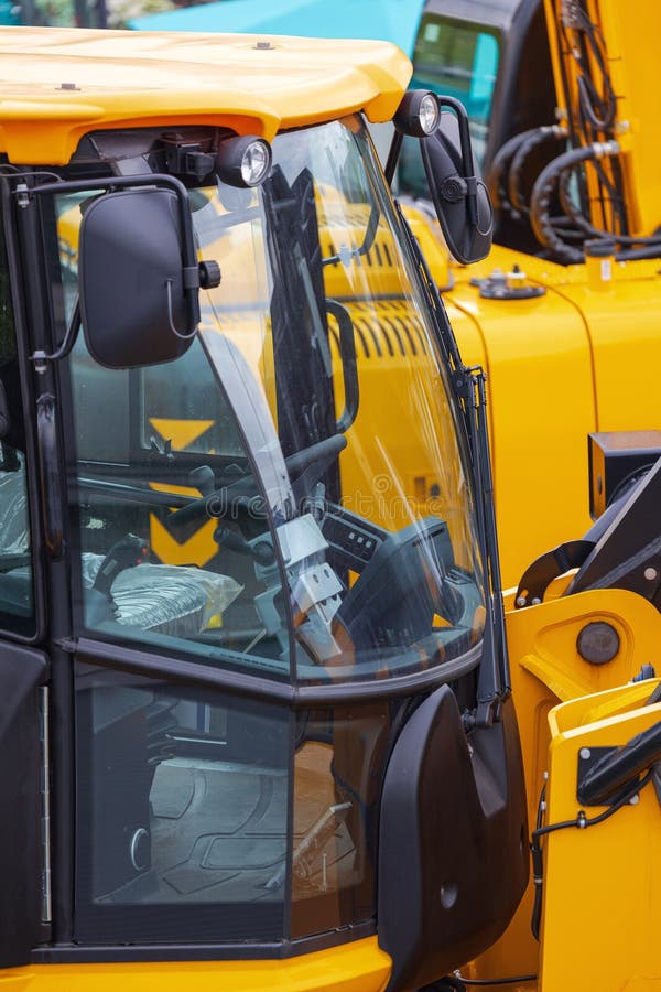 Construction Machine Windshield Stock Photo - Image of glass, equipment ...