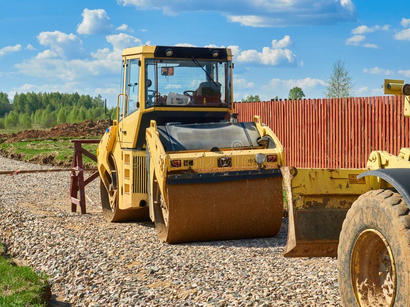 Road Machine To Level Ground Stock Image - Image of equipment ...