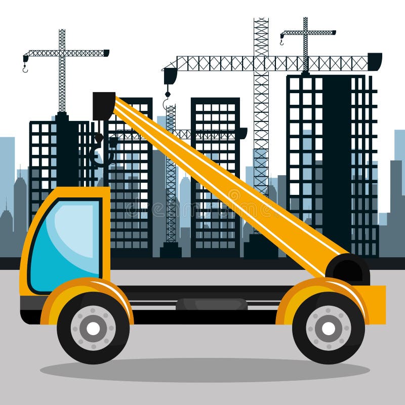 Construction Machinery Design Stock Illustration - Illustration of ...