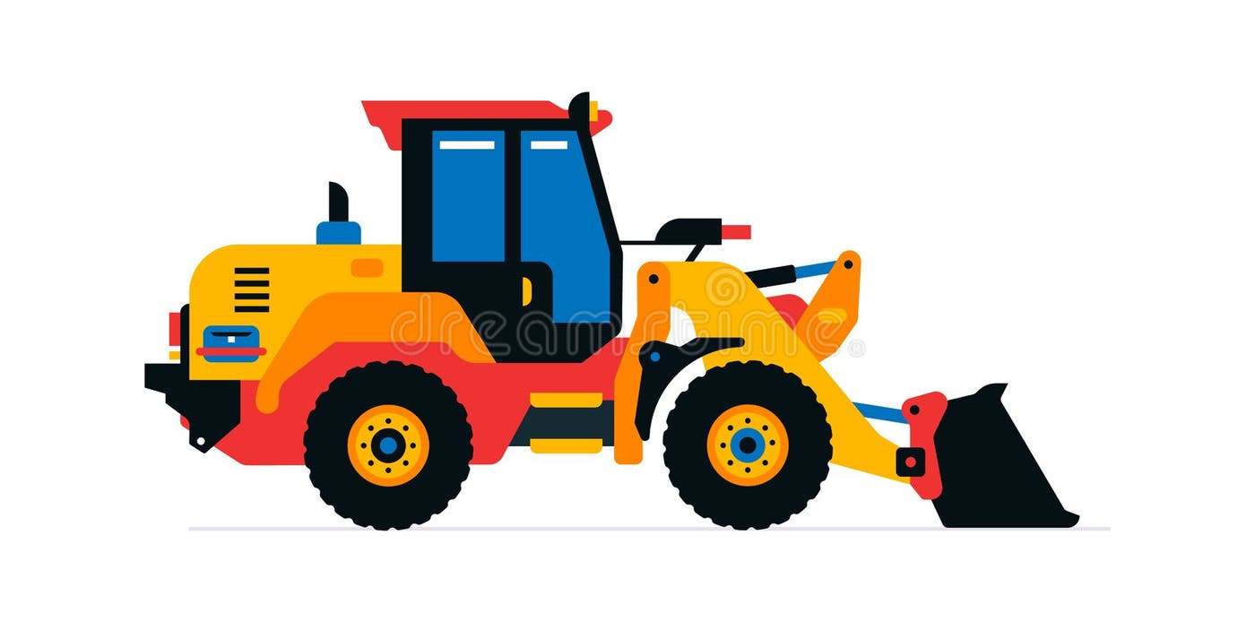 Cartoon Front End Loader Stock Illustrations – 128 Cartoon Front End ...