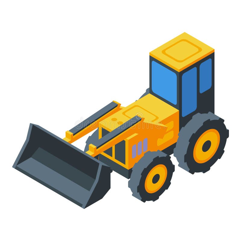 Construction Machinery Icon, Isometric Style Stock Vector ...