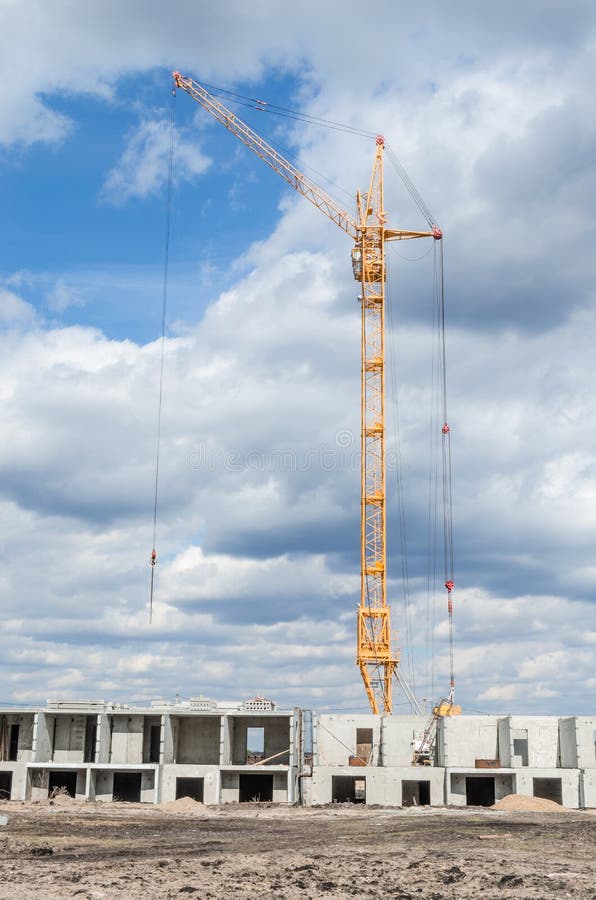 Construction Machinery and Construction of New Building Stock Photo ...