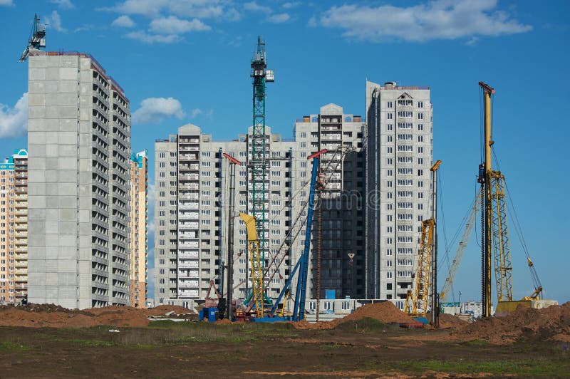 Construction of a New Neighborhood Stock Photo - Image of house, brick ...