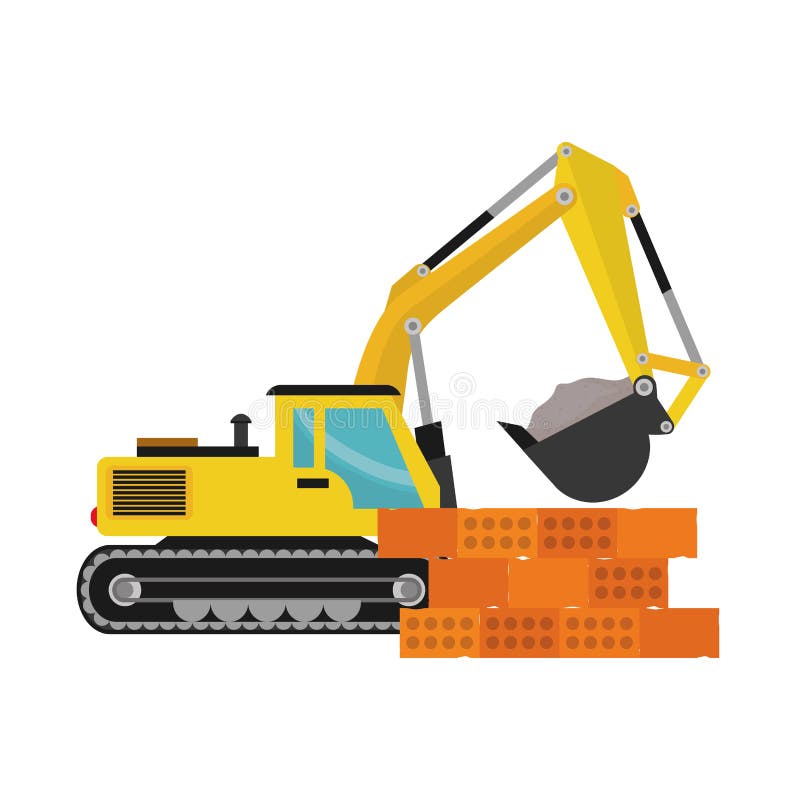 Construction Machinery Vehicle Stock Illustration - Illustration of ...