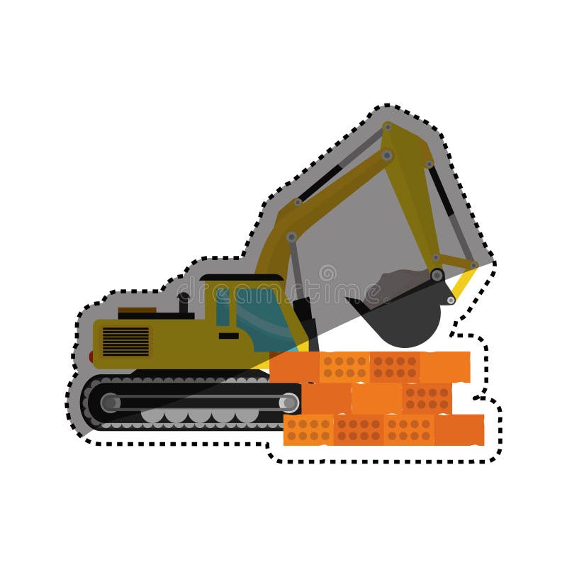 Construction Machinery Vehicle Stock Illustration - Illustration of ...