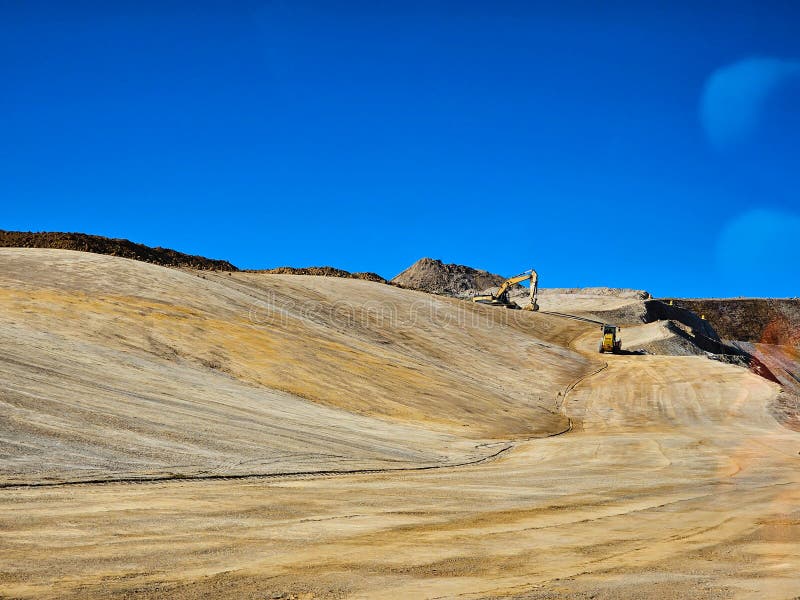 Construction Machinery Working in Mine Stock Photo - Image of ...