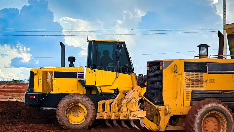 Construction Machines in Action Stock Image - Image of development ...