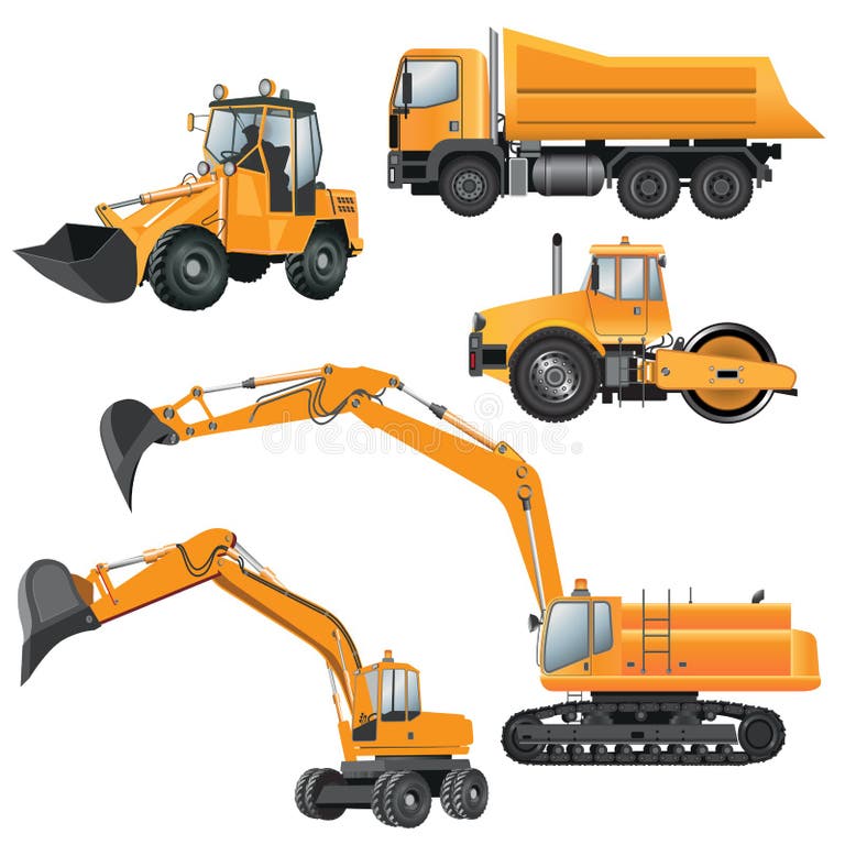 Construction machines stock vector. Illustration of cars - 50240522