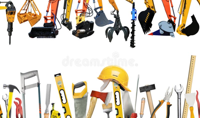 Construction Machines and Tools Stock Photo - Image of machinery ...
