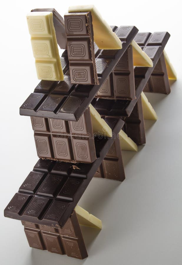Construction Made from Chocolate Stock Photo - Image of chopped ...