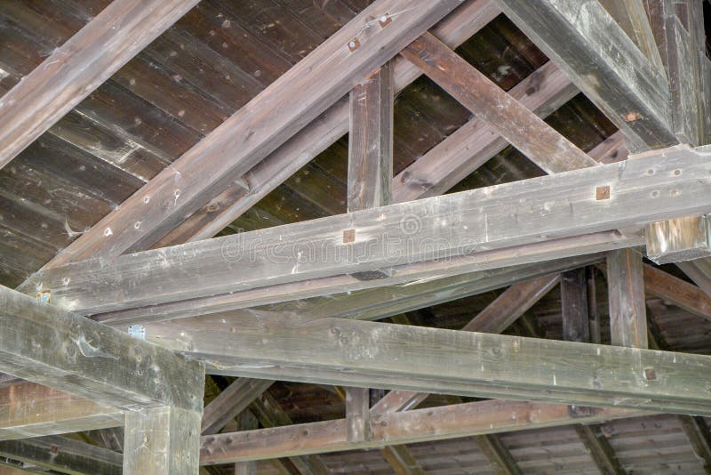 Construction Made of Wood in Skeleton Construction Carpenter or ...