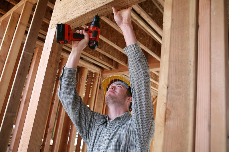 Construction Man stock photo. Image of male, builder, carpenter - 2107114