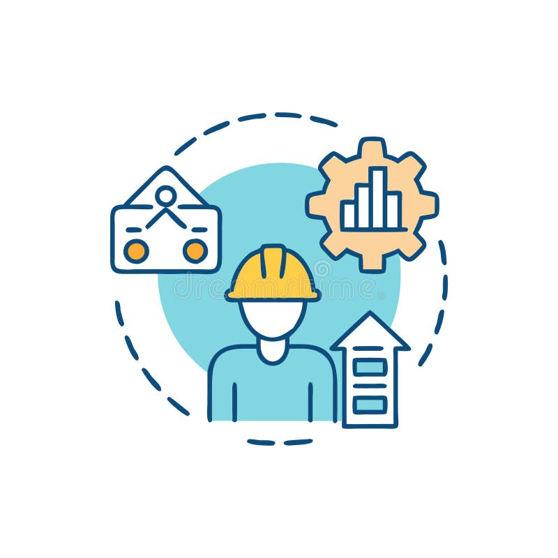 Construction Management Icon for Projects Stock Illustration ...
