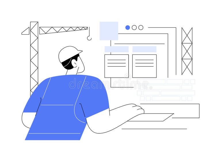 Construction Management Software Abstract Concept Vector Illustration ...