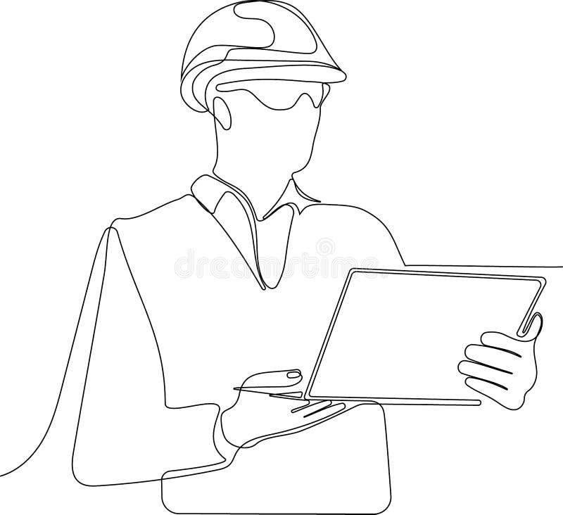 Construction Manager and Engineer Working Stock Vector - Illustration ...