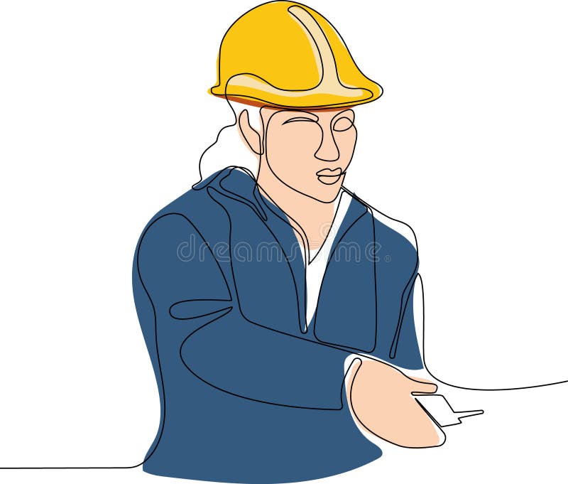Construction Manager and Engineer Working Stock Vector - Illustration ...