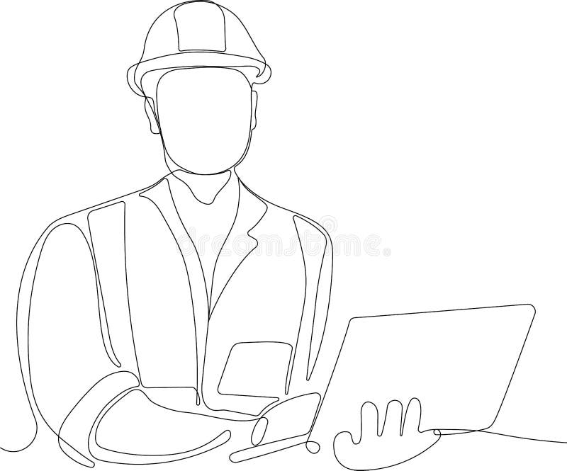 Construction Manager and Engineer Working Stock Vector - Illustration ...