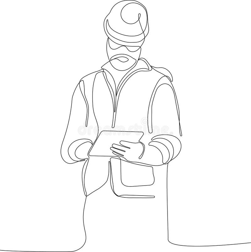 Construction Manager and Engineer Working Stock Vector - Illustration ...