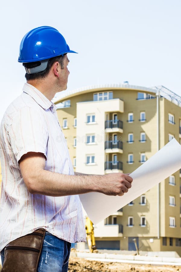 Construction Manager Looking Project Stock Photo - Image of ...