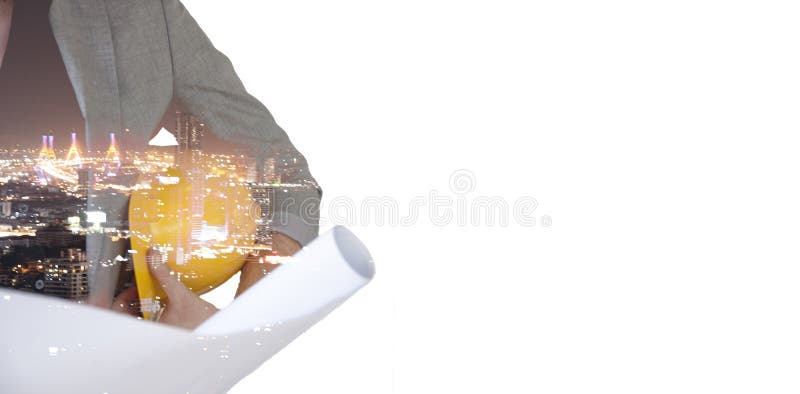 Construction Manager Holding Safety Helmet and Looking at the Bl Stock ...