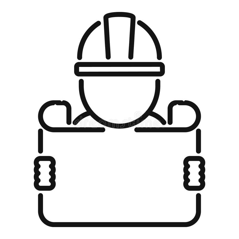 Construction Manual Icon Outline Vector. Technical Document Stock ...