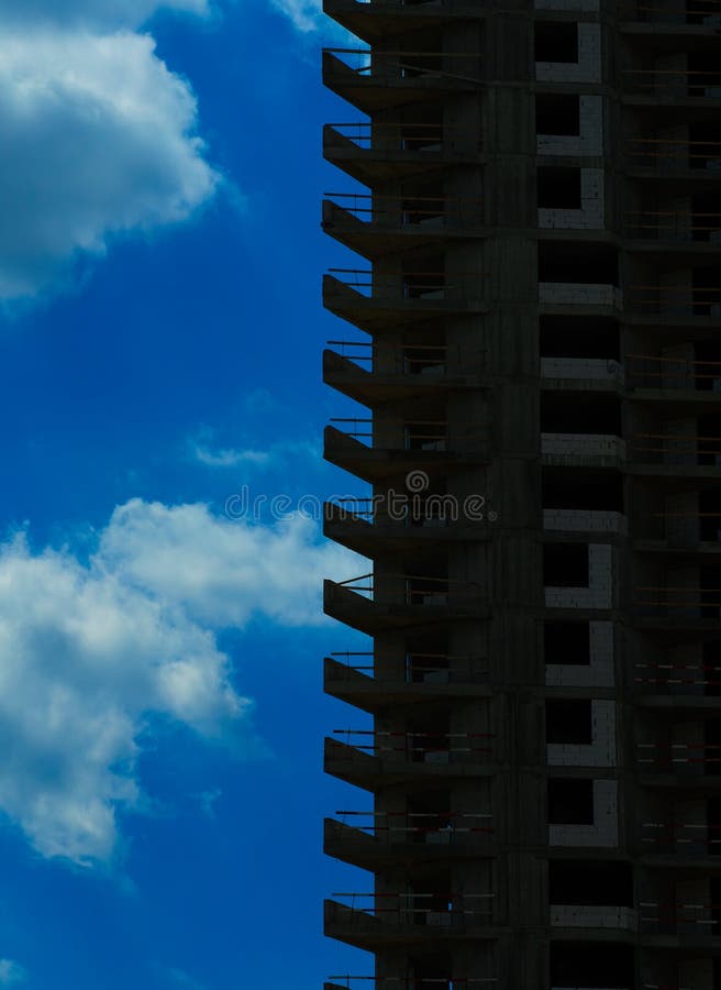 Construction of Many-storied Building Architecture Background Stock ...