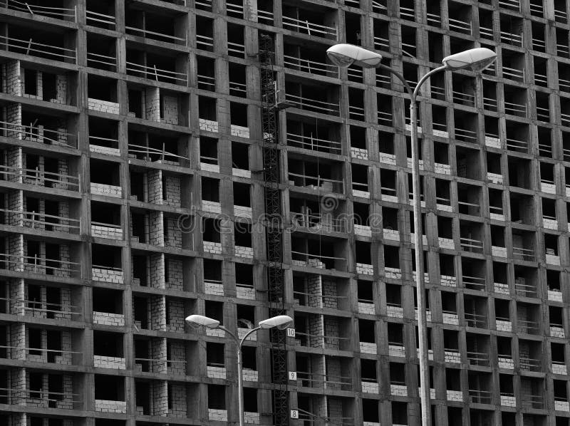 Construction of Many-storied Building Architecture Background Stock ...