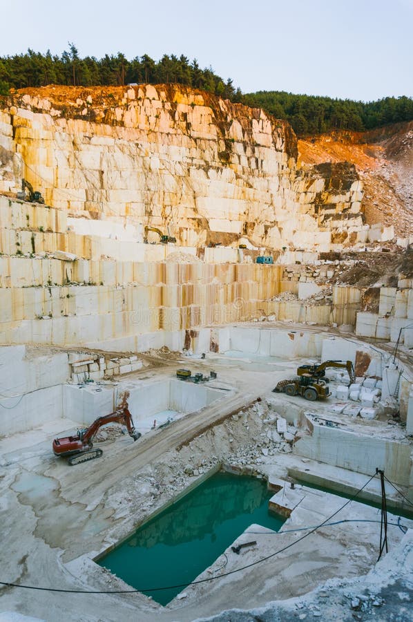Construction marble quarry stock image. Image of machines - 55578315