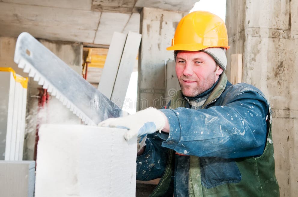 Construction mason worker stock image. Image of mattock - 18394633