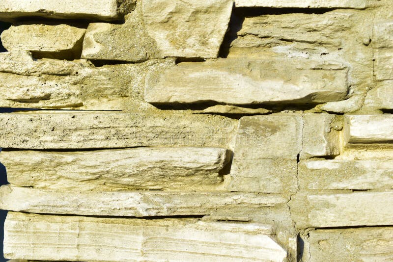 Construction Masonry of Rough Yellow Stones in the Form of Sandstone ...