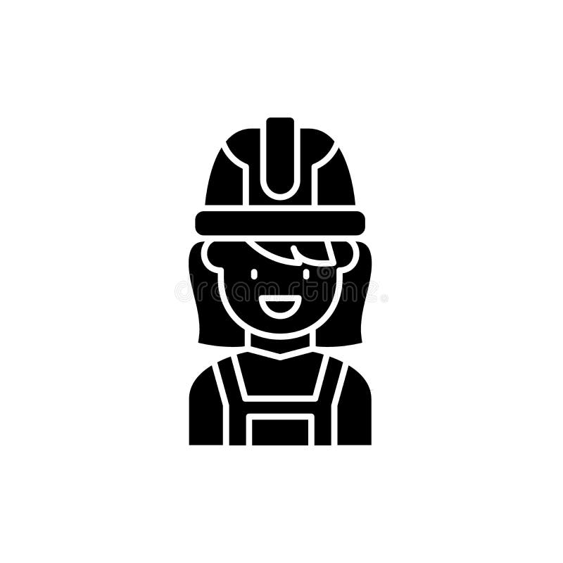 Construction Master Black Icon, Vector Sign on Isolated Background ...
