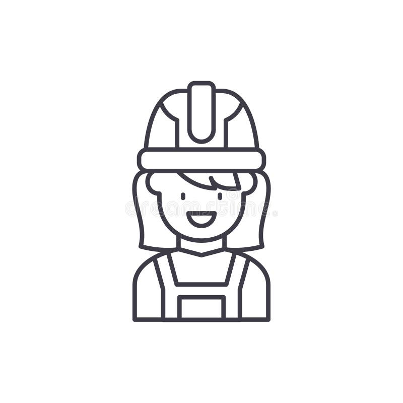 Master Builder Vector Thin Line Stroke Icon. Master Builder Outline ...