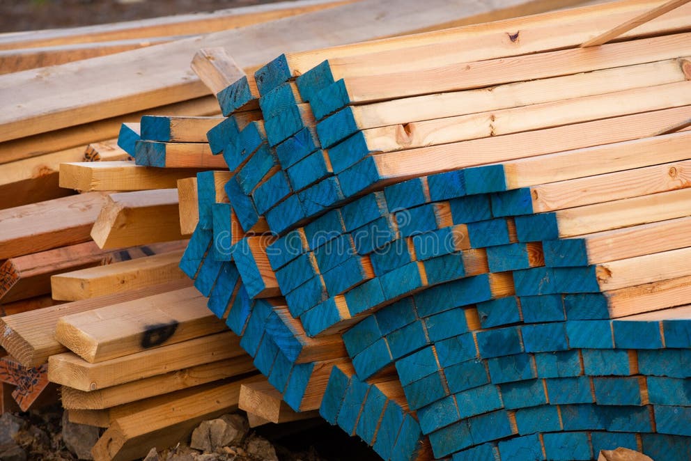 Construction material 2x4 stock photo. Image of rough - 204966152