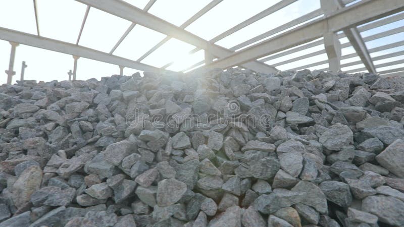 Construction Material at the Construction Site. a Pile of Granite Stone ...
