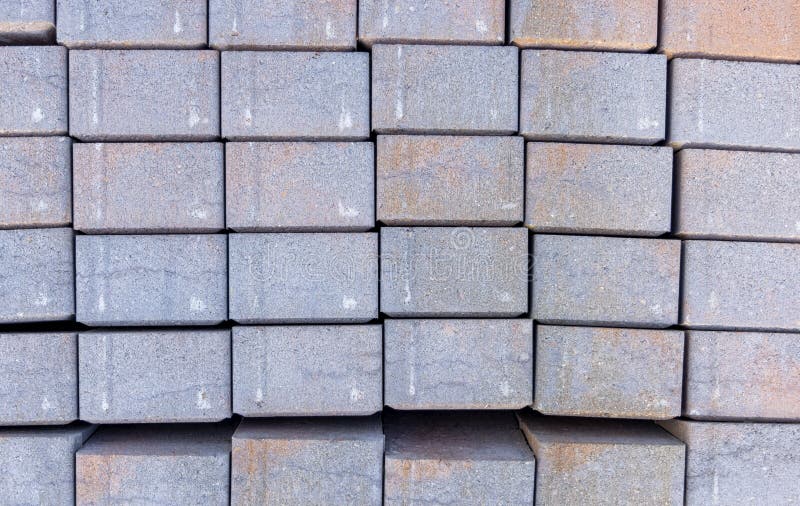 Construction Material Stack of Bricks. Stock Image - Image of ...