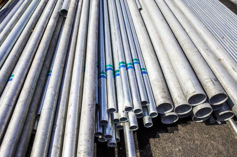 Construction Material Steel Tube Stock Photo - Image of building ...