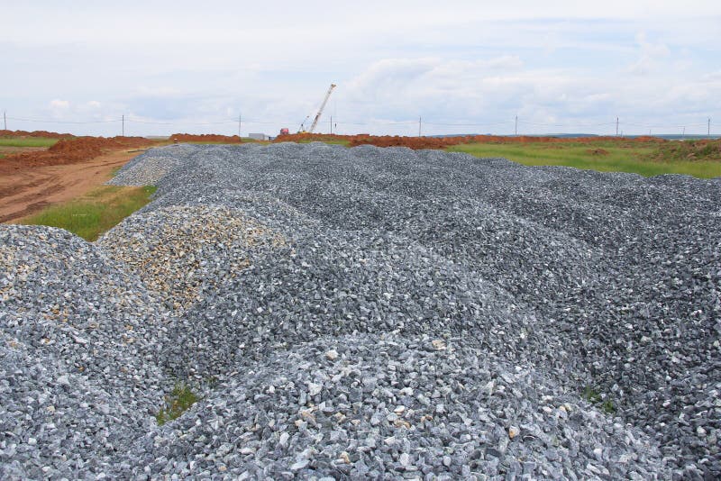 Preparation of Rubble for the Construction Site. Stock Image - Image of ...